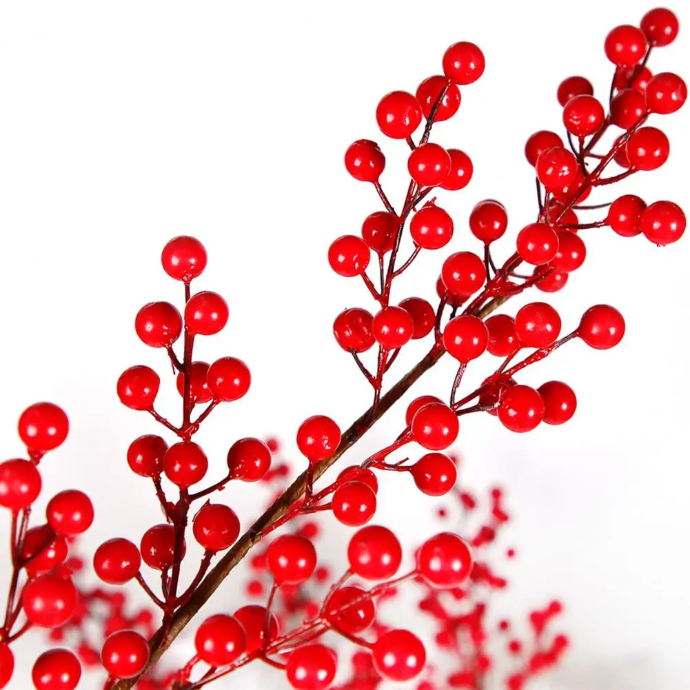 Artificial-Red-Berry-Christmas-Tree-Vivid-Color-Decorative-Foam-Red ...