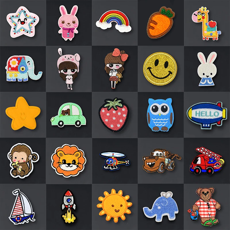 Cute Anime Cartoon Children Iron On Patches For Clothing Sticker Sew On ...