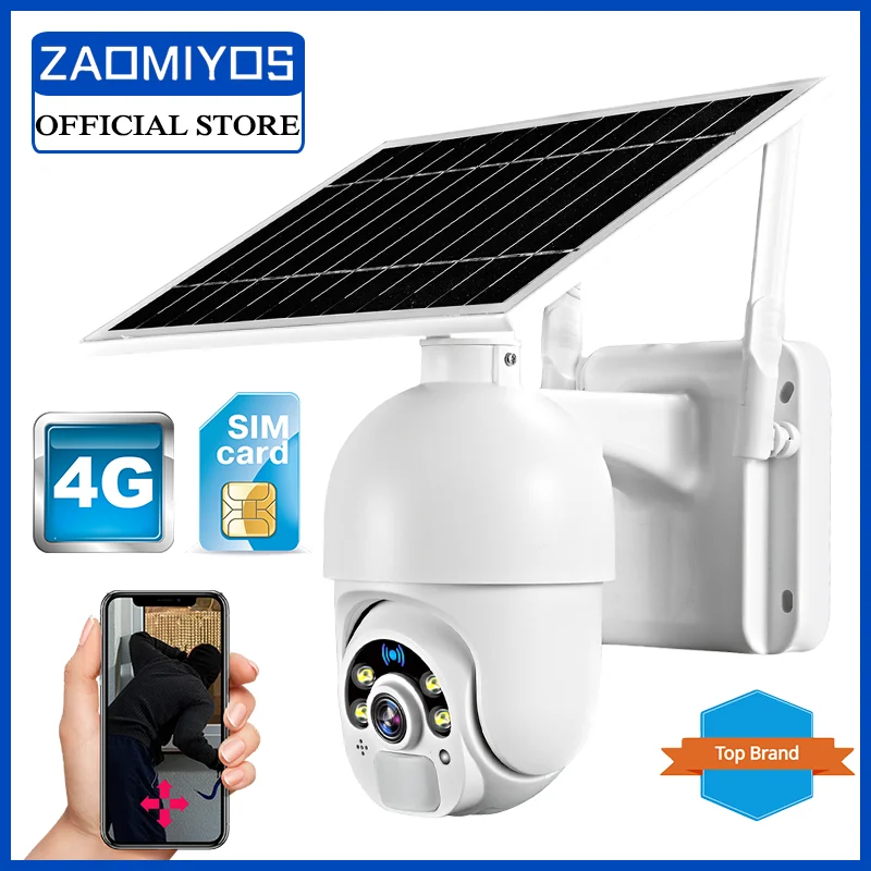 4G-SIM-Card-IP-CCTV-Camera-PTZ-Rechargeable-Battery-Solar-Outdoor-1080P ...