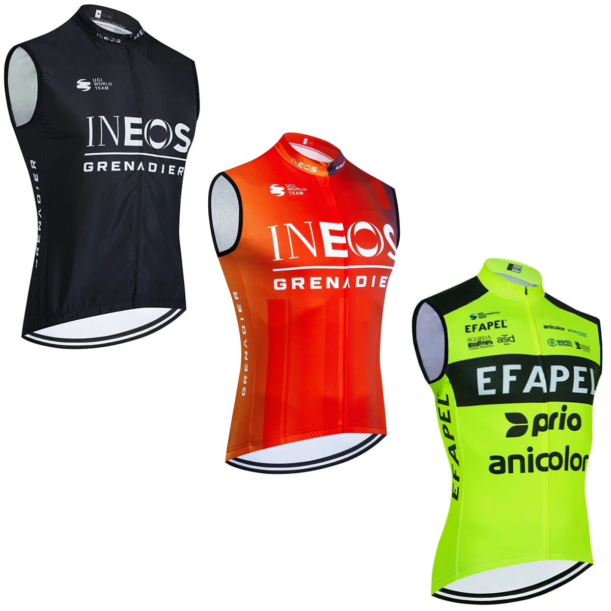 Fluor-EFAPEL-camiseta-del-equipo-de-Ciclismo-INEOS-para-hombre-chaleco ...