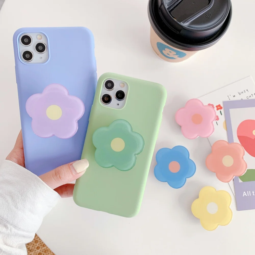 Ins Drip Glue Elegant Flower Air Cushion Mobile Phone Stand with ...