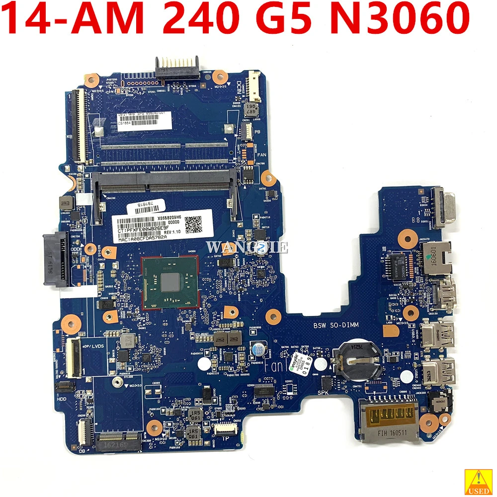 For-HP-Pavilion-14-AM-240-G5-Laptop-Motherboard-858040-001-858040-501 ...