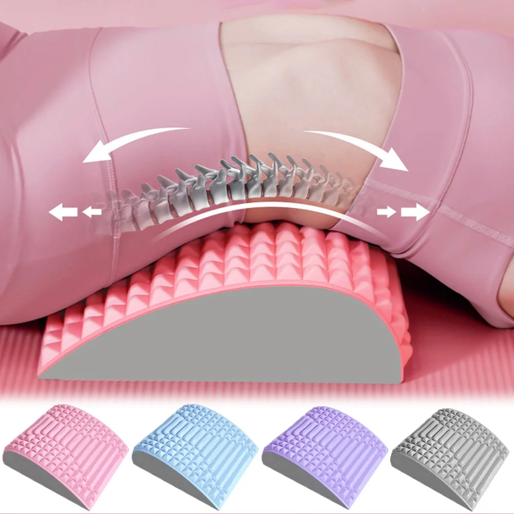 Portable-Back-Stretcher-Pillow-For-Back-Pain-Relief-Adjustable-Spine ...