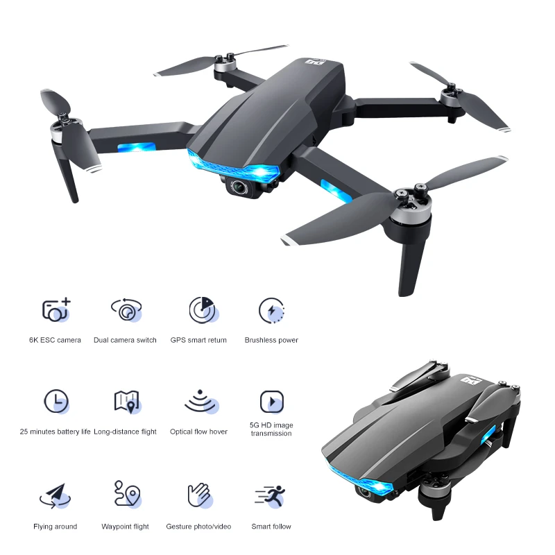 Drone 6k Professional Kk18 Pro 5g Wifi Fpv Uav Dual Esc Camera Folding ...