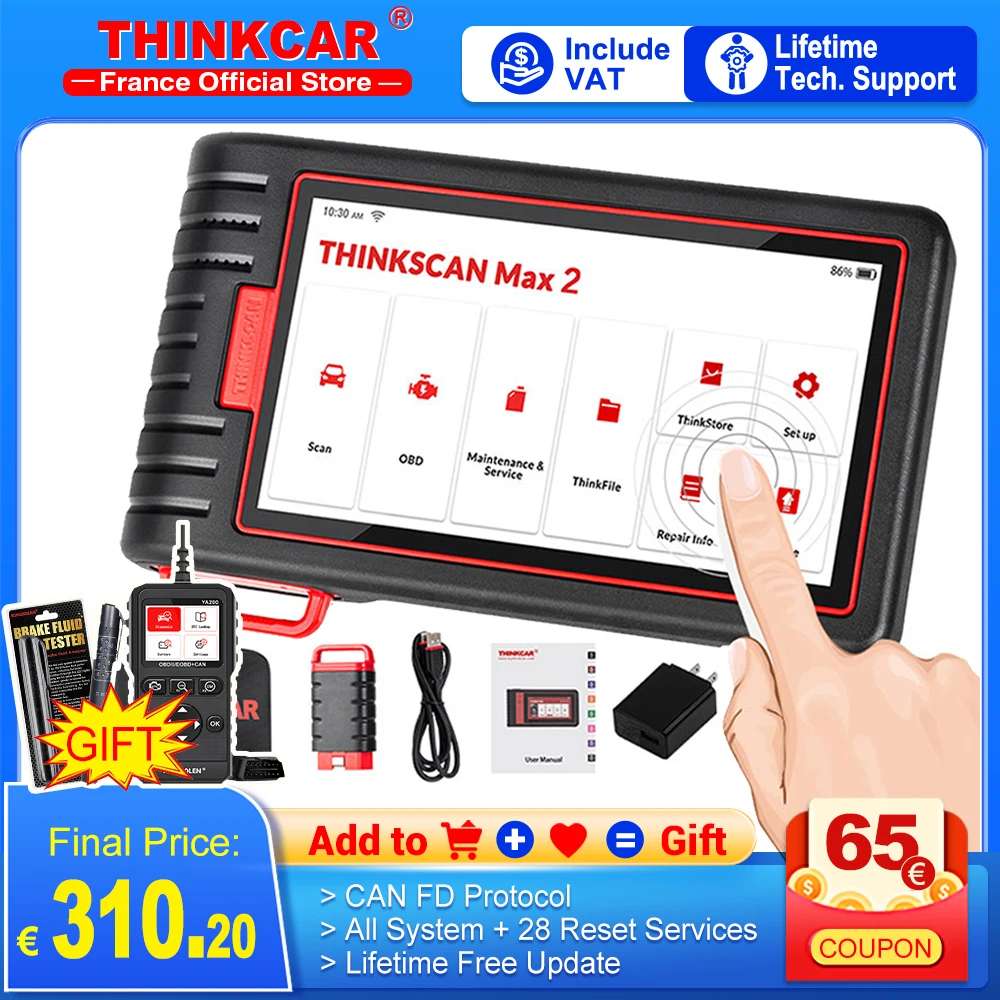 Thinkcar Thinkscan Max 2 Eu Version Full System Scanner Support Canfd ...