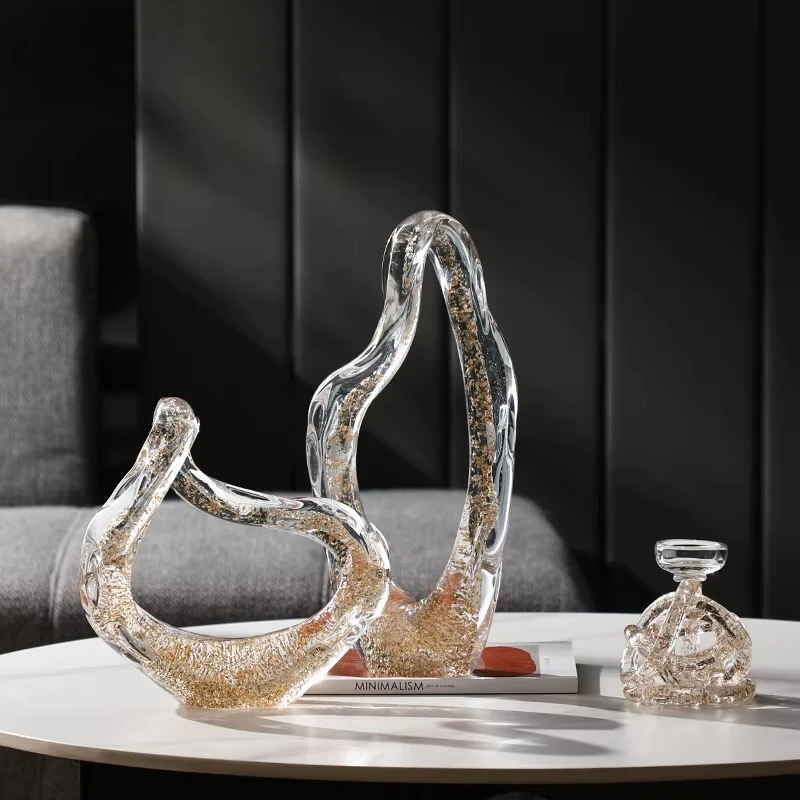 Luxury Home Decoration Items Living Room Crafts Abstract Glass Dance ...
