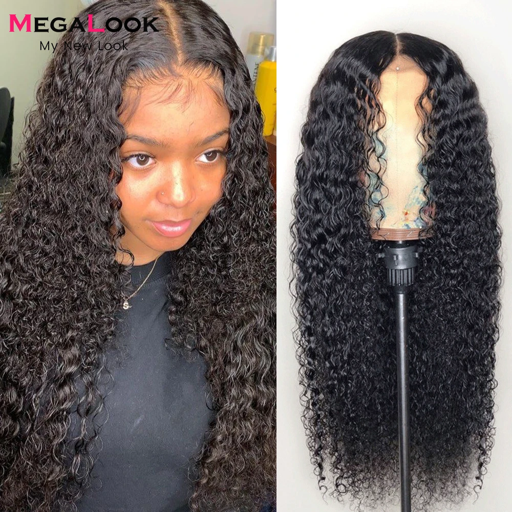 13x5x2 T Part Lace Wig 16-28 Inch Curly Human Hair Lace Wigs For Black ...