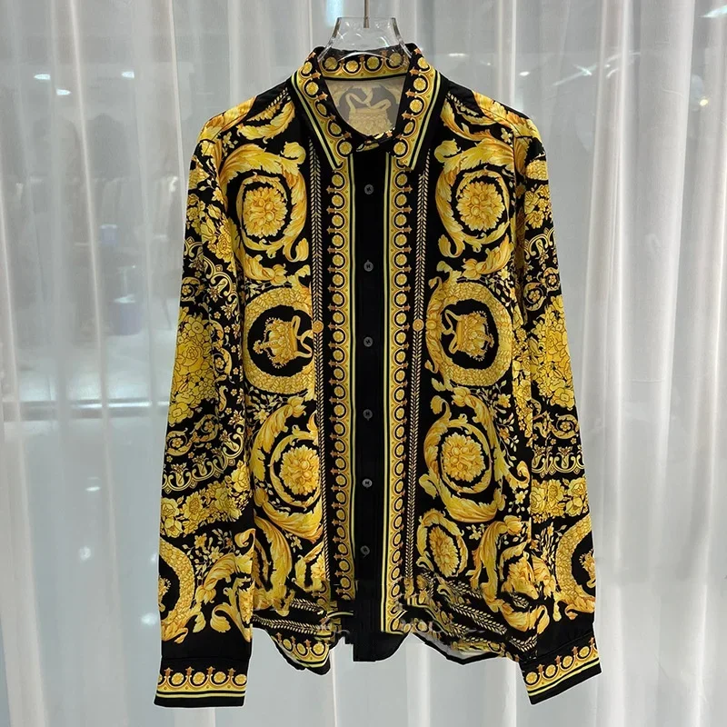 Luxury-Royal-Shirts-Men-Casual-Full-Social-Paisley-Floral-Baroque ...