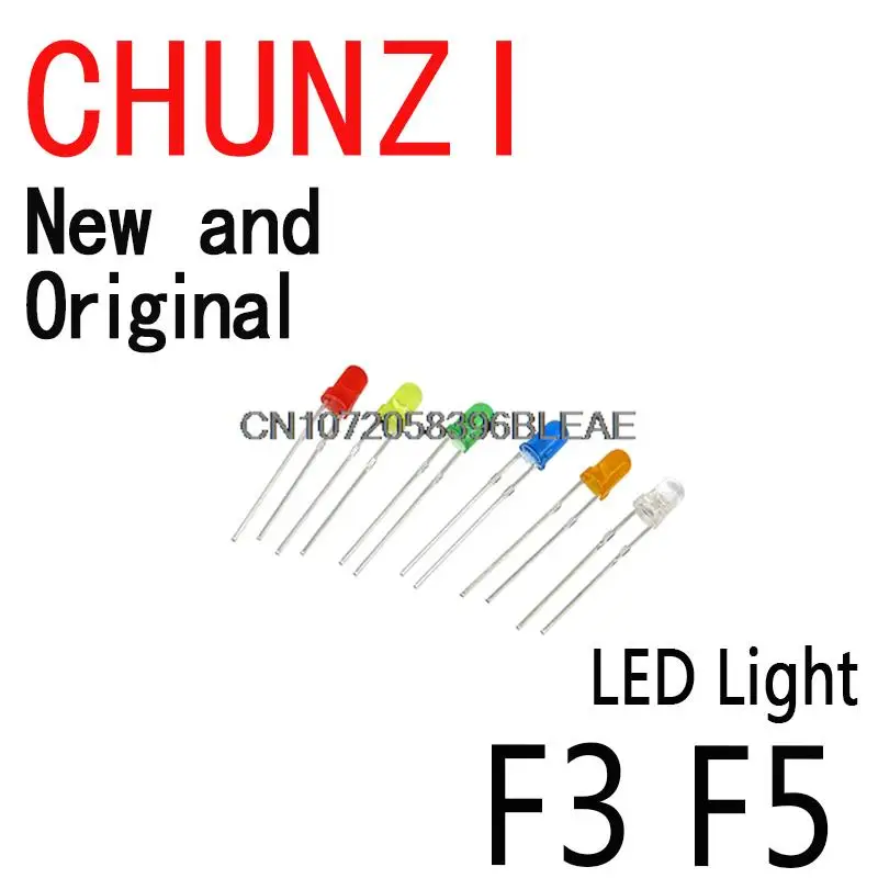 100PCS-LED-Red-Green-Yellow-White-Orange-Blue-New-LED-Light-Emitting ...