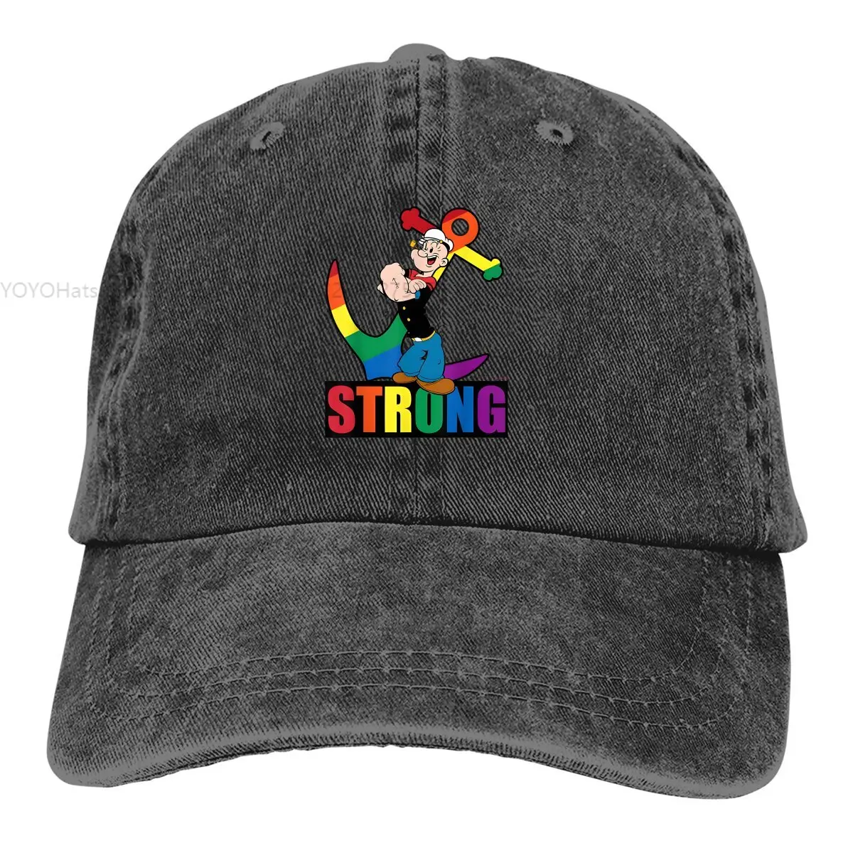 Pure-Color-Dad-Hats-Funny-Women-s-Hat-Sun-Visor-Baseball-Caps-Popeyes ...