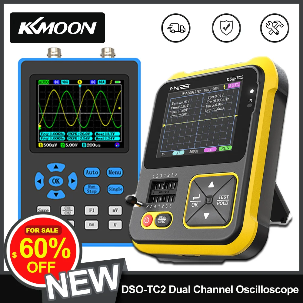 Dso2512g 120m Bandwidth 500msa/s Dso-tc2 Dual Channel Oscilloscope 10mv ...