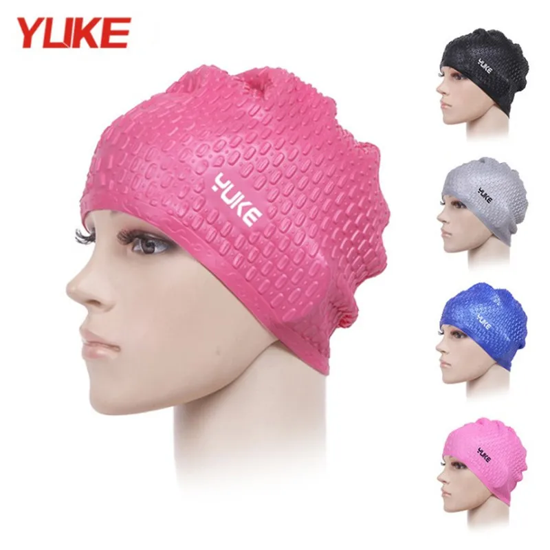 Yuke-Adults-Swimming-Caps-Men-and-Women-Waterproof-Large-Ear-Plug ...