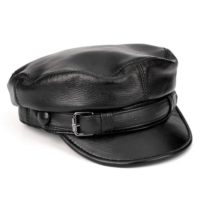 European-style-leather-hats-for-men-beret-hats-vintage-imitation ...