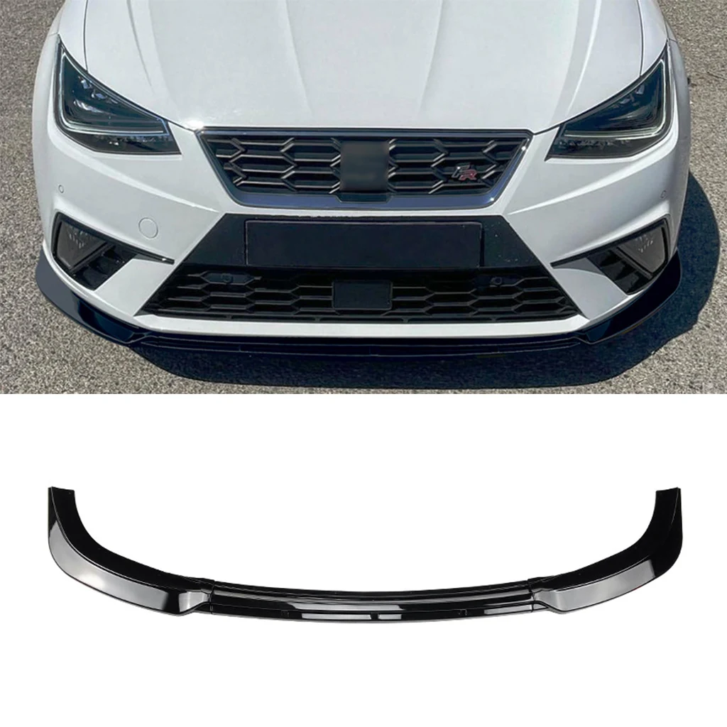 Black-Front-Bumper-Lip-Spoiler-Diffuser-Splitters-Body-Kit-Aprons-Cover ...