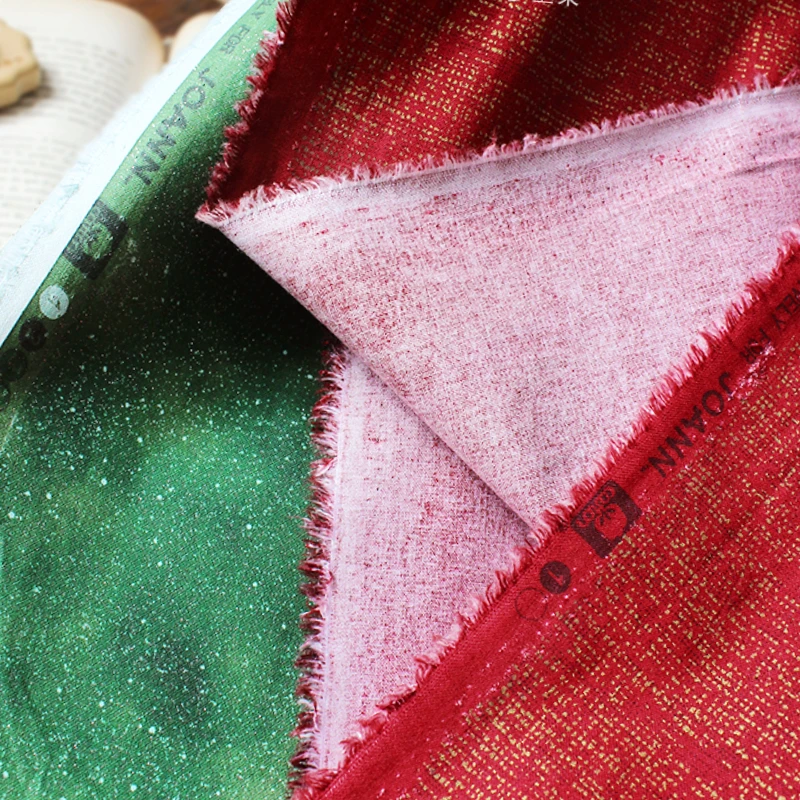 Red Green Christmas Fabric | Cotton Home Decoration Cloth | Retro ...