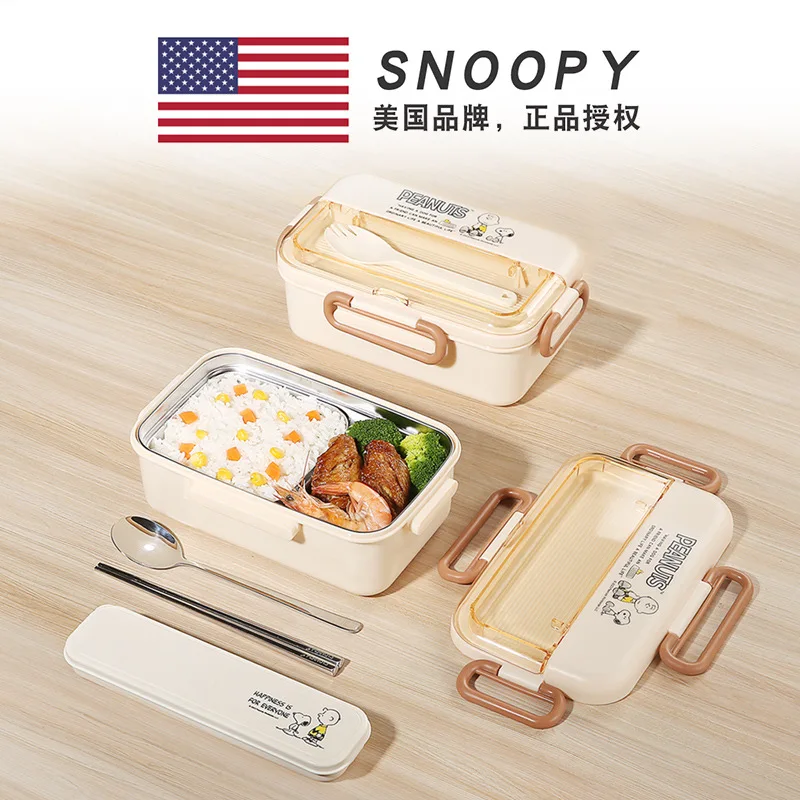 Kawaii-Peanuts-Snoopy-304-Stainless-Steel-Lunch-Box-Students-School ...