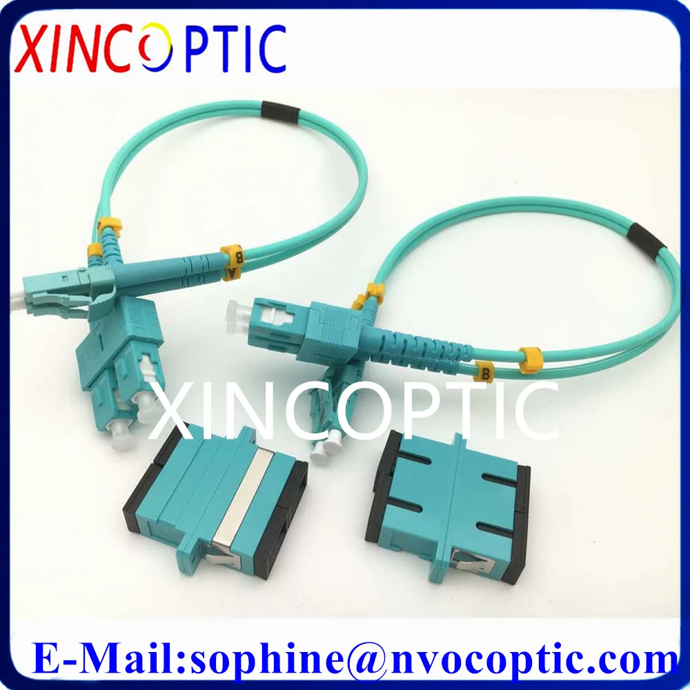 5Pcs SC to LC Fiber Optic Adapter Cable,LC Male to SC Female OM3 OM2 SM ...