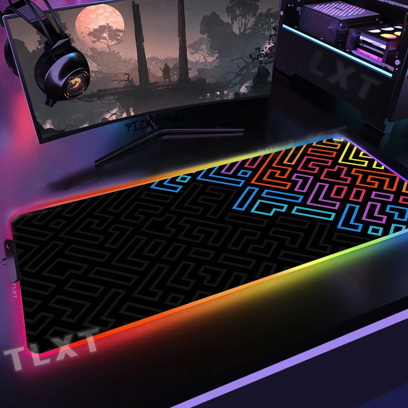 Simple-Line-Large-RGB-Mouse-Pad-Geometric-Gaming-Mousepads-LED-Mouse ...