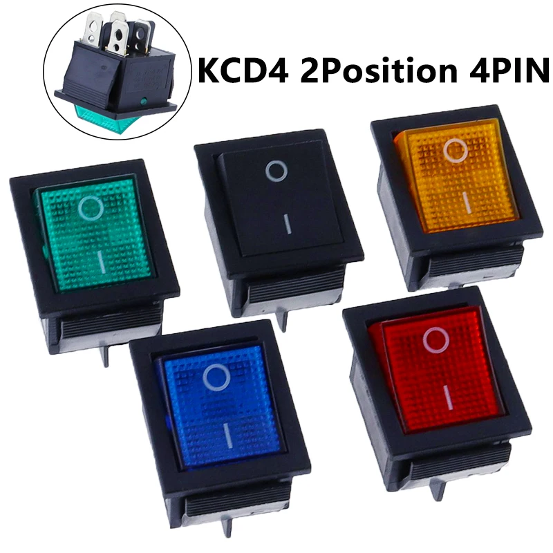 KCD4-Latching-Rocker-Switch-Power-Switch-ON-OFF-2-Position-I-O-4-Pins ...
