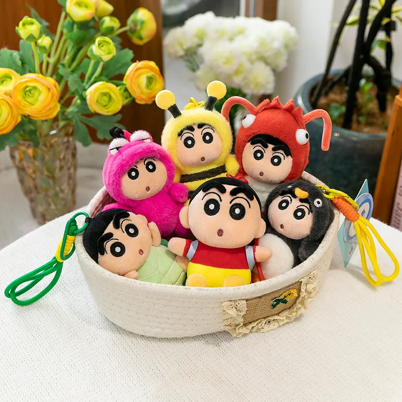 Kawaii Penguin Crayon Shin-chan Plush Toy Keychain Girl Cute Bee ...