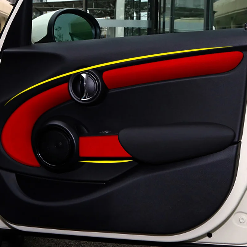 12pcs Car Door Panel Decoration Strips Car Stickers For Mini Cooper ...