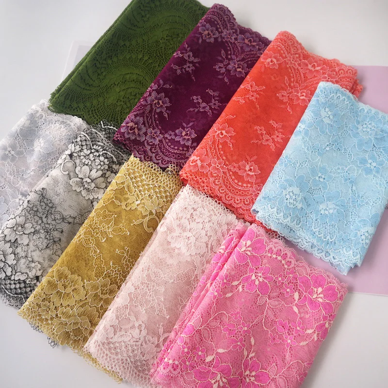 2Yards Multicolor Available Flower Printed Stretch Elastic Lace Trims ...