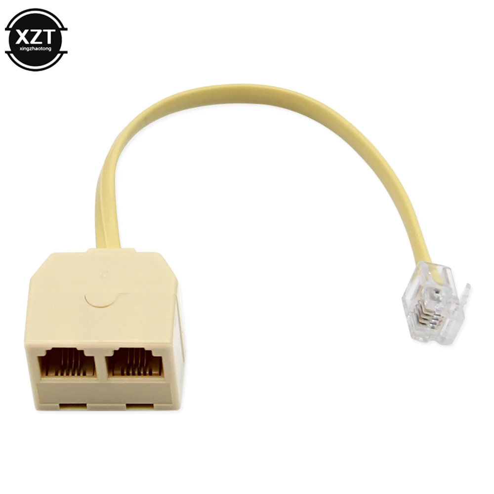 1-to-2RJ11-Telephone-Extension-Cable-1-Male-2-Female-Adapter-RJ11-to ...