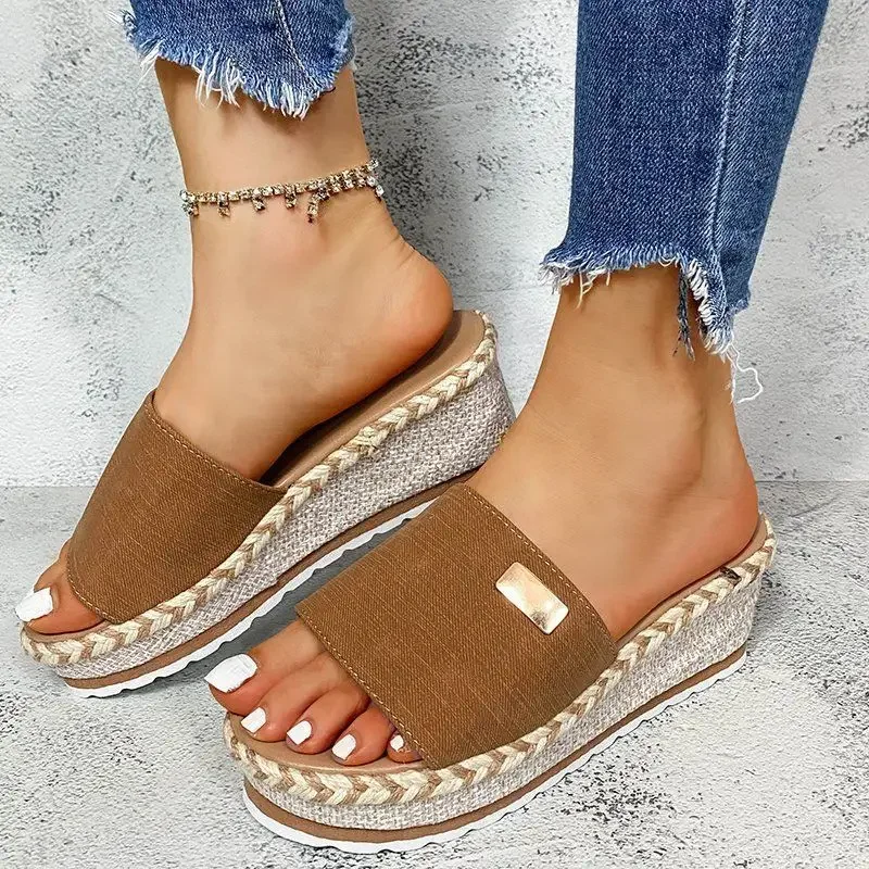 Slippers-Women-Summer-Shoes-Luxury-Casual-Solid-Color-Slippers-Platform ...