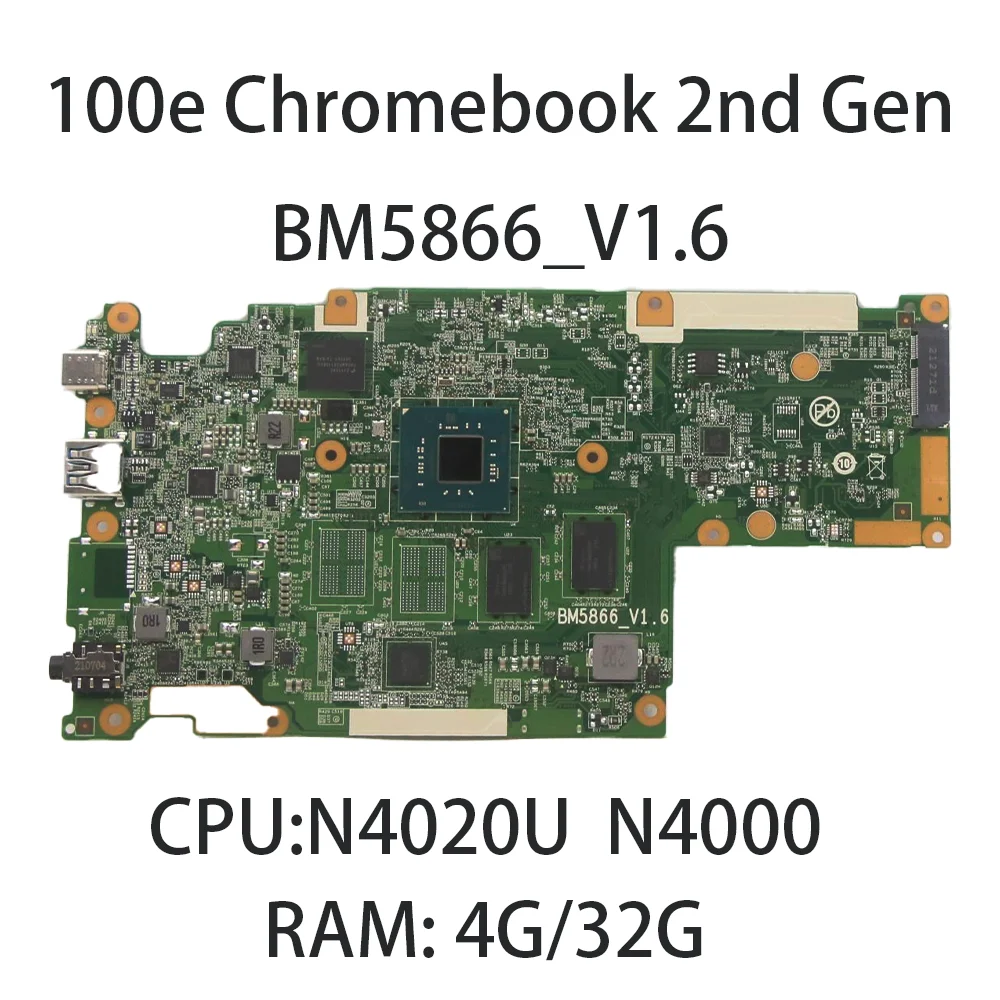 Laptop-Motherboard-For-Lenovo-100e-Chromebook-2nd-Gen-BM5866-V1-6-With ...
