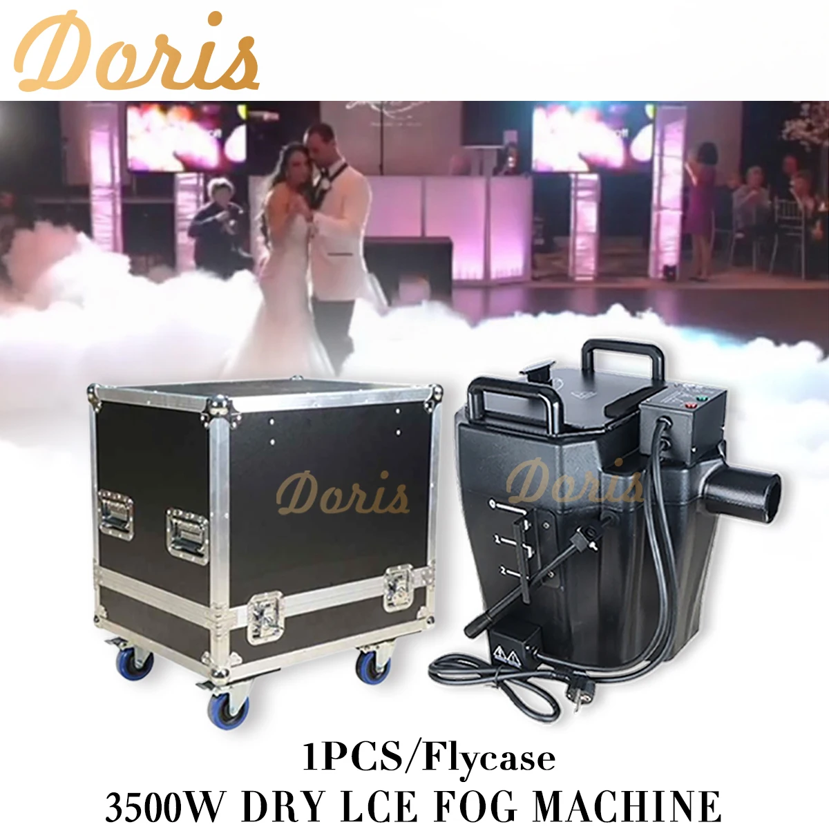 One-DMX-3500W-Dry-Ice-Fog-Machine-With-Flycase-Low-Ground-Lying-Smoke ...