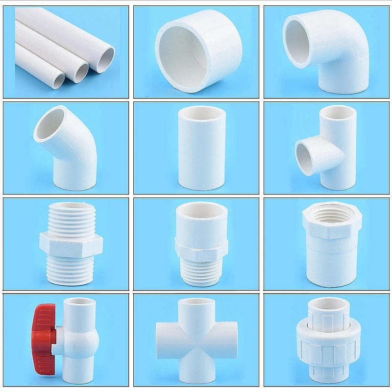 2Pcs-20-50mm-PVC-Pipe-Direct-Tee-Elbow-Union-Cross-Connector-Garden ...