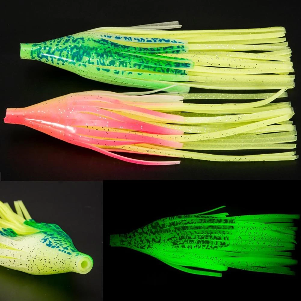 20cm Luminous Fishing Bait Squid Skirts Artificial Thickened Double ...