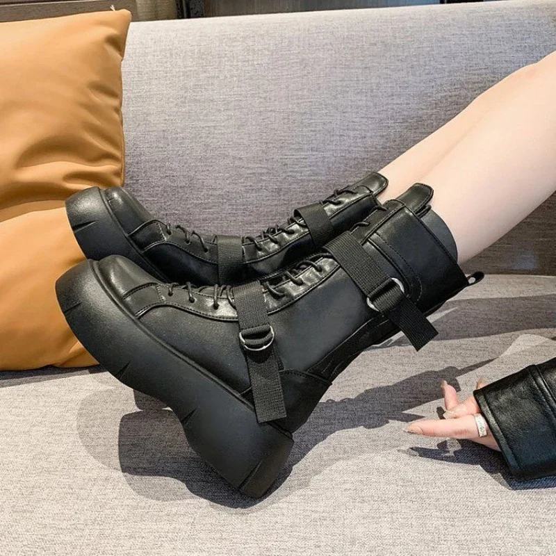Leather High-height Women's Half High Boots 2025 Novelty Hot Boot Sale ...