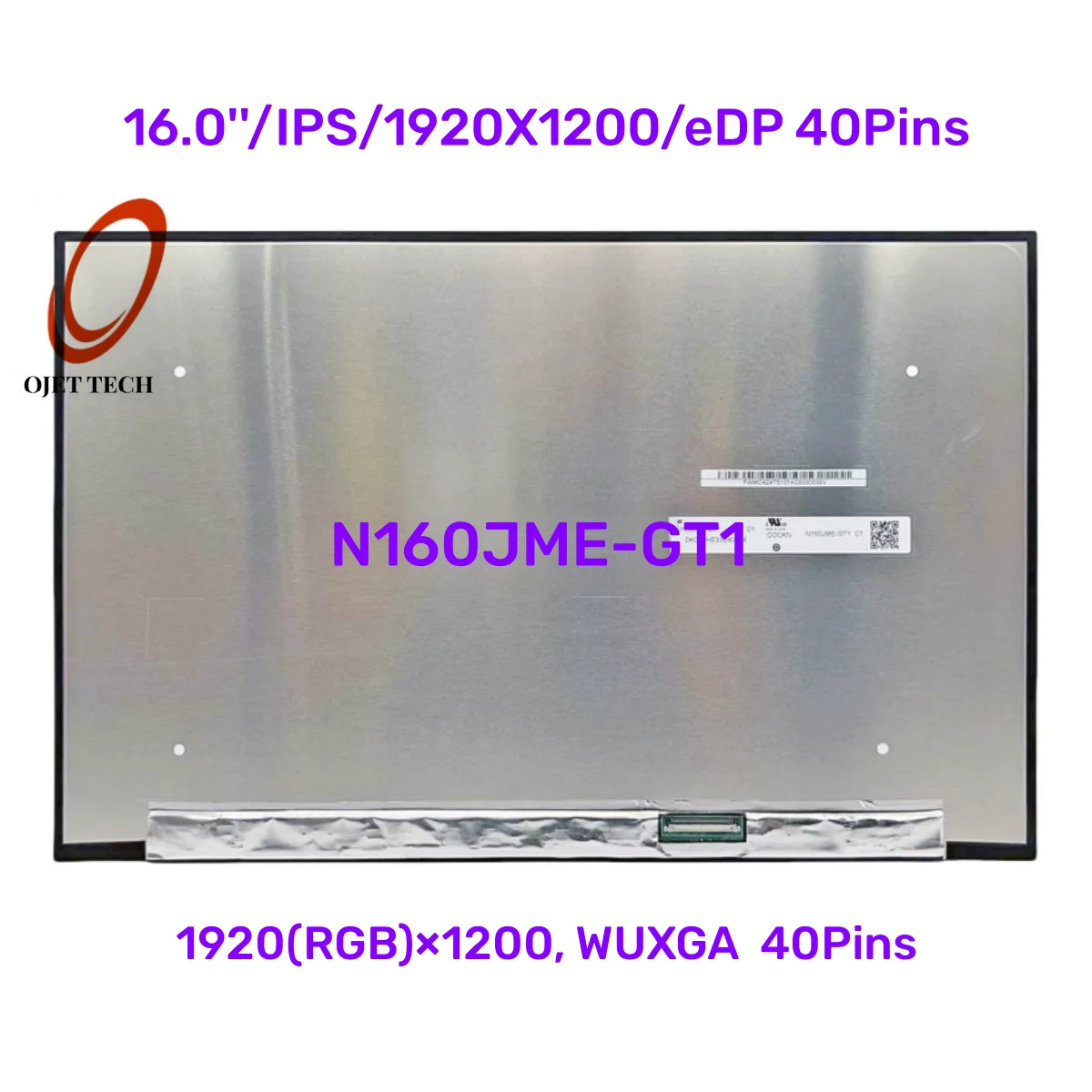 16-0-Laptop-LCD-Screen-165HZ-N160JME-GT1-IPS-1920x1200-100-sRGB-16-10 ...