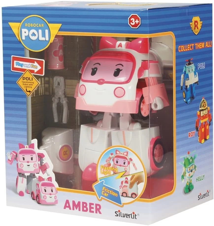 Robocar Poli Amber Transform Robot Kids Toy Character, 44% OFF