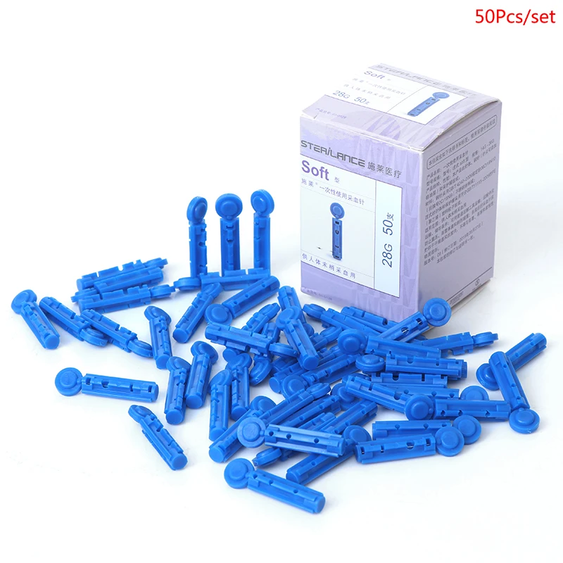50Pcs-28g-Soft-Blood-Glucose-Medical-Collecting-Lancet-Needles-Diabetes ...