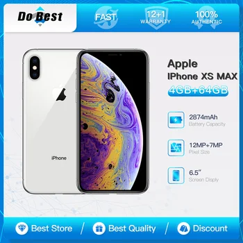 Apple iPhone XS MAX 4GB LTE Cell Phone 6.5“ Super Retina 64GB/256GB ROM ...