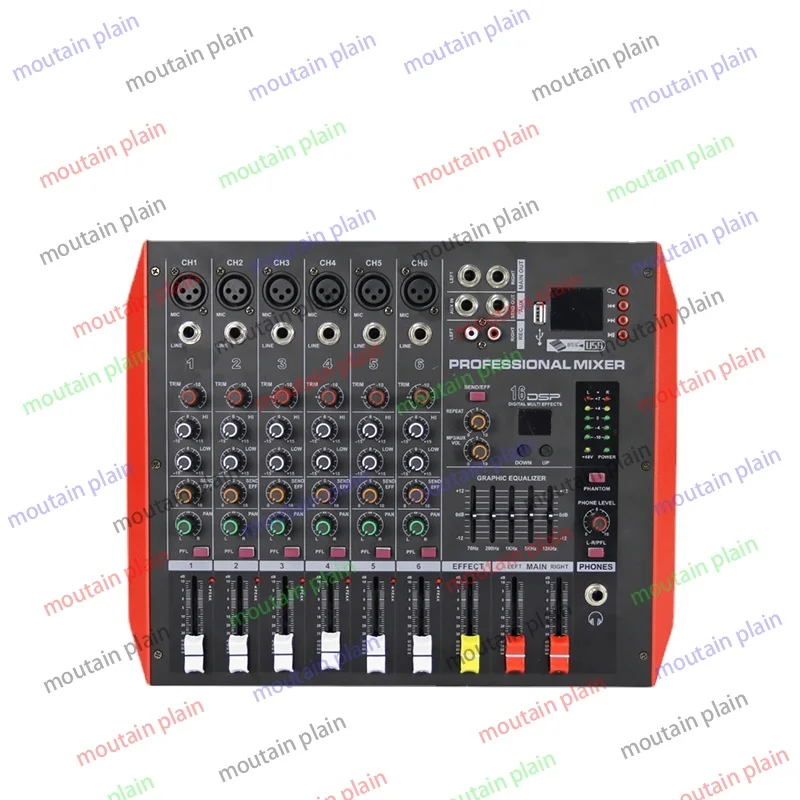 6-Channel-Interface-USB-Controlador-Efeito-Audio-Console-Mini-Power ...
