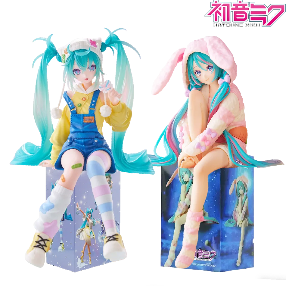 14cm Fashion Hatsune Miku Anime Figure Rabbit Ear Pajamas Lollipop ...