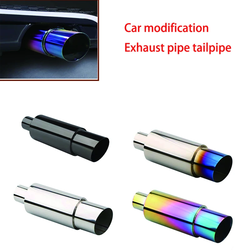 Car-Motorbike-Exhaust-Systems-Muffler-Tip-Universal-Stainless-Steel-ID ...