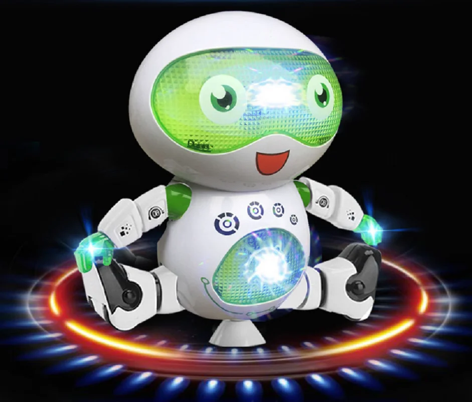 Fun Dancing Robot 360 Space Rotating Flashing Sounding Robot ...