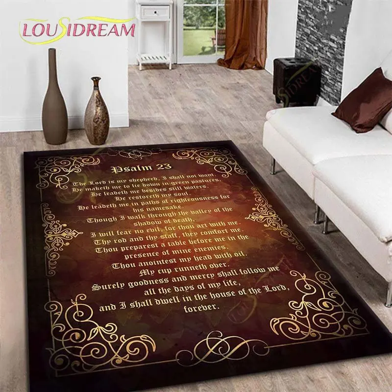 Christ-Psalm-23-Carpet-Christian-Religious-Faith-Rugs-for-Living-Room ...