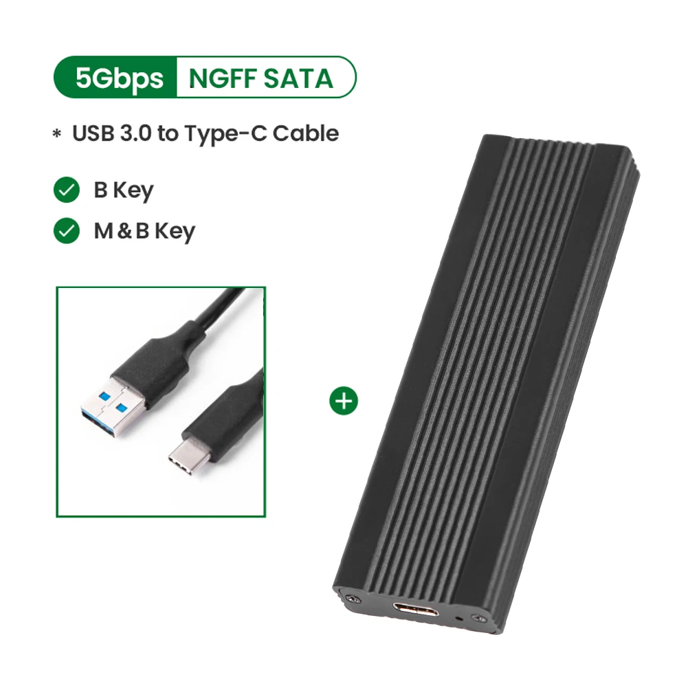M2 Ssd Case Nvme Enclosure M.2 To Usb Type-c Hard Drive Enclosures Box ...