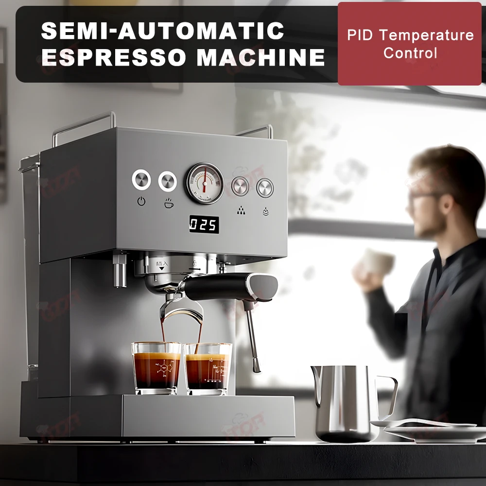 ITOP EC58 Semi-Automatic Espresso Machine Stainless Steel 15Bar Coffee ...
