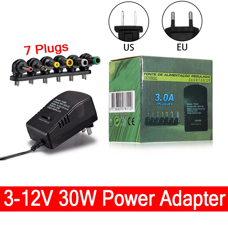 3V-5V-6V-9V-12V-3A-30W-Power-Supply-Adapter-Adjustable-220V-To-12V-3A ...