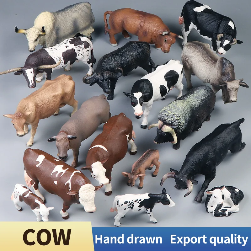 Farm-Animals-Model-Simulation-Poultry-Milk-Cow-Cattle-Calf-Bull-Musk-Ox ...