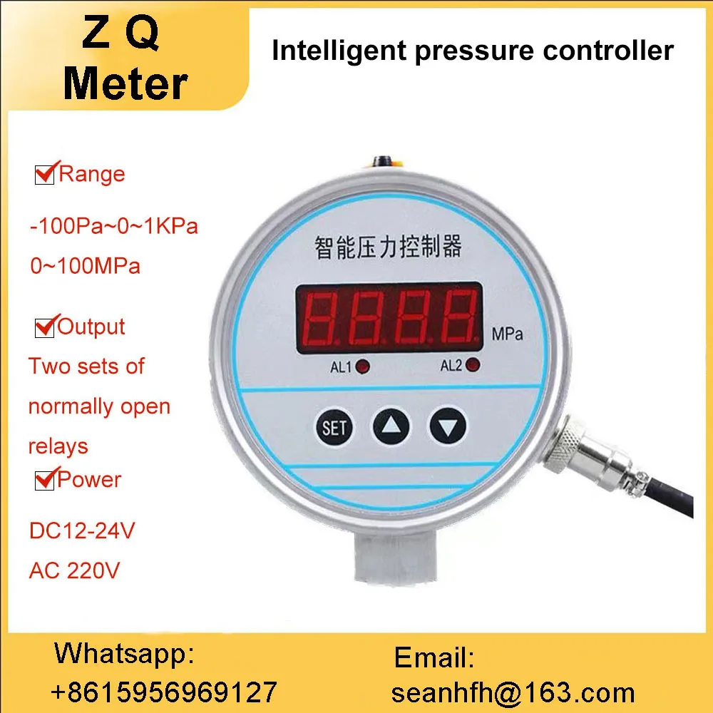 Digital-Display-electric-contact-pressure-gauge-hydraulic-pressure ...