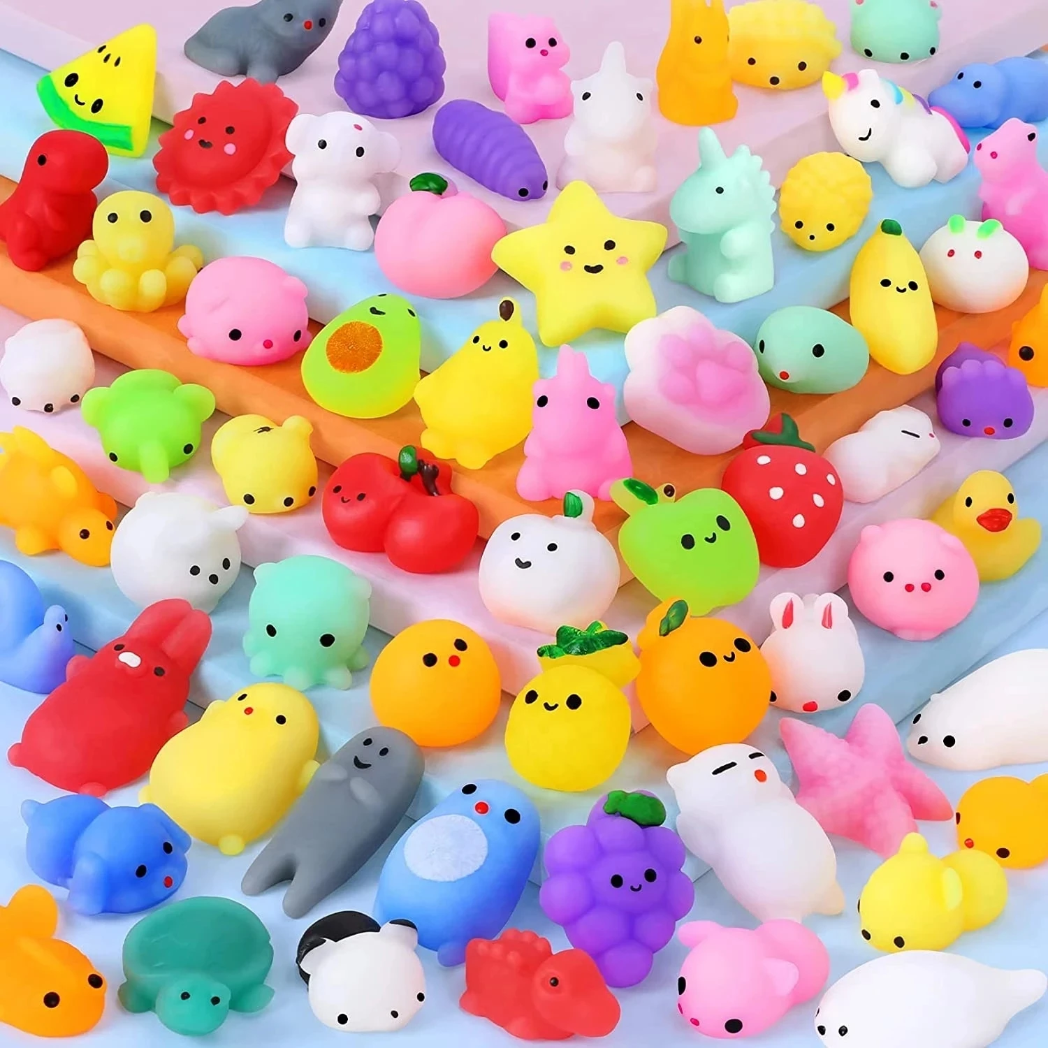 15/24/32pcs Party Favors For Kids Mochi Squishy Toy Moji Kids Party Favors Mini Kawaii Squishies ...