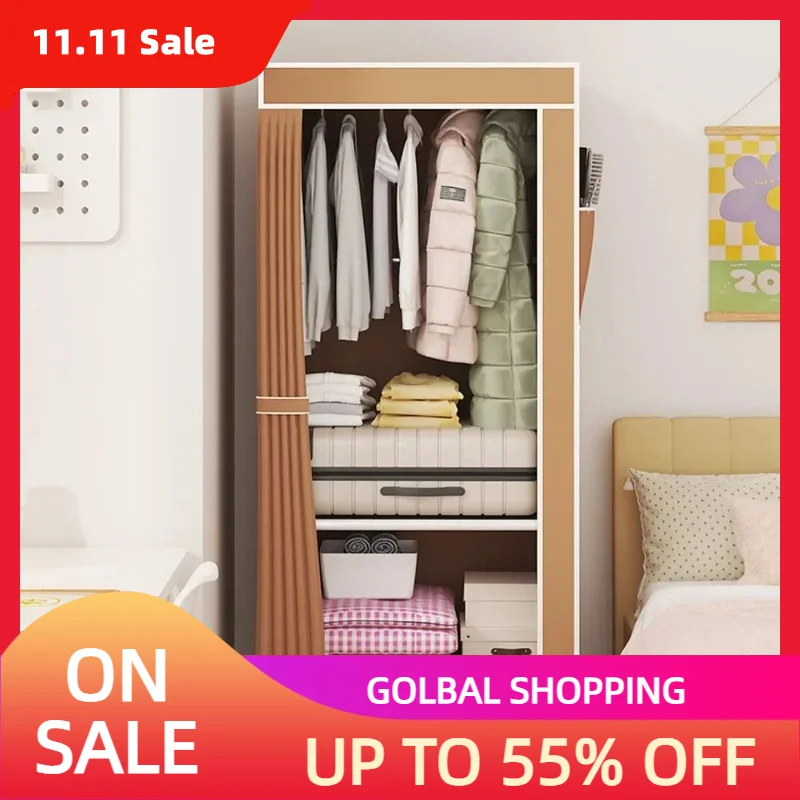 Simple-Wardrobe-Easy-To-Assemble-Clothing-Cabinet-Single-Person-Economy ...