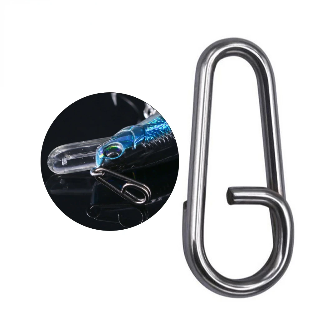 TIANNSII-50pcs-Fishing-Hook-Snap-Stainless-Steel-Bent-Oval-Split-Rings ...
